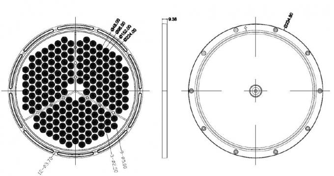 180 In 1 Circular LED Multi Lens , COB LED Lens With PCB Board 90 Degree