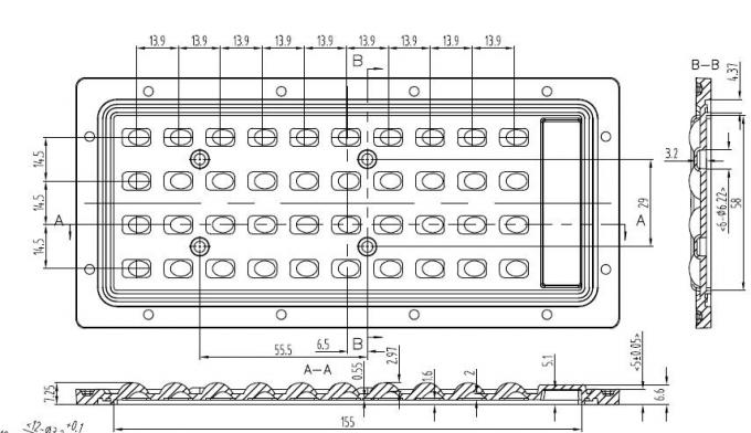 LUXEON 3030 Chips Shoebox Lamp Lenses LED Lens Array