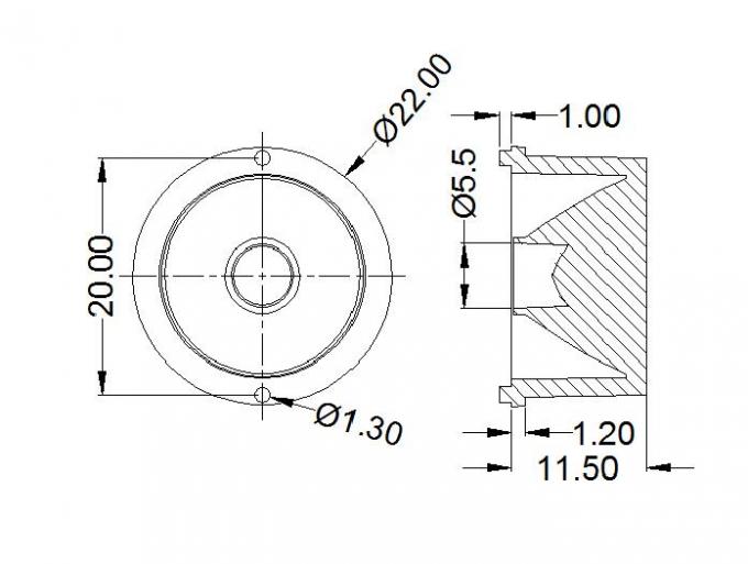 15*45° Narrow Beam LED Lens Transparent Single Lens For LED Wall Washer
