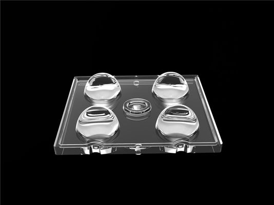 50*50mm 60 Degree 4 In 1 LED Light Lens PC Material For Flood Lighting ...