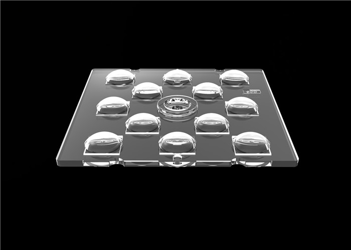 Transparent Cone Shaped Cree LED Lens , Symmetrical Square LED Lens ...